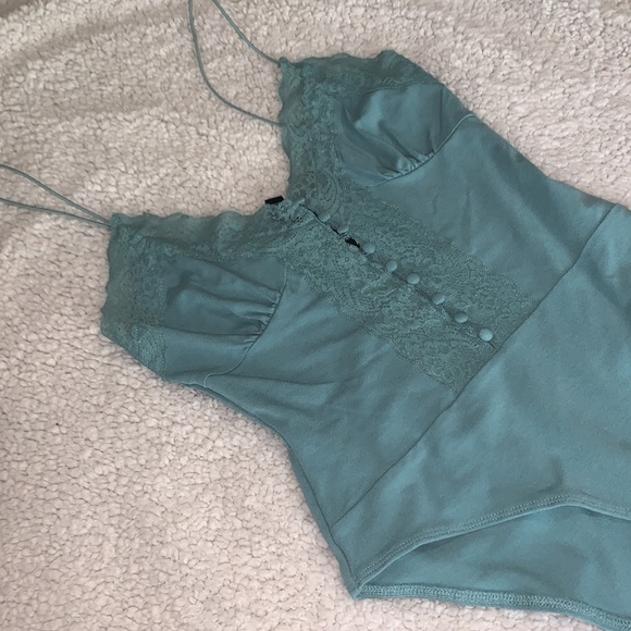 Forever 21 | Tops | Stretchy Seafoam Color Bodysuit | Poshmark